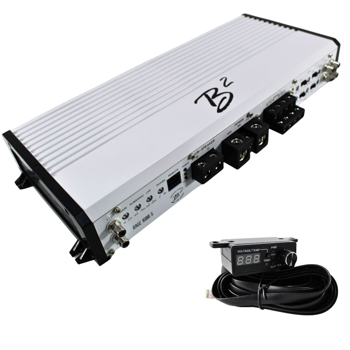 B2 Audio USA RAGE 1600W 5-Channel Class D 4-Ohm Bridgeable Amplifier