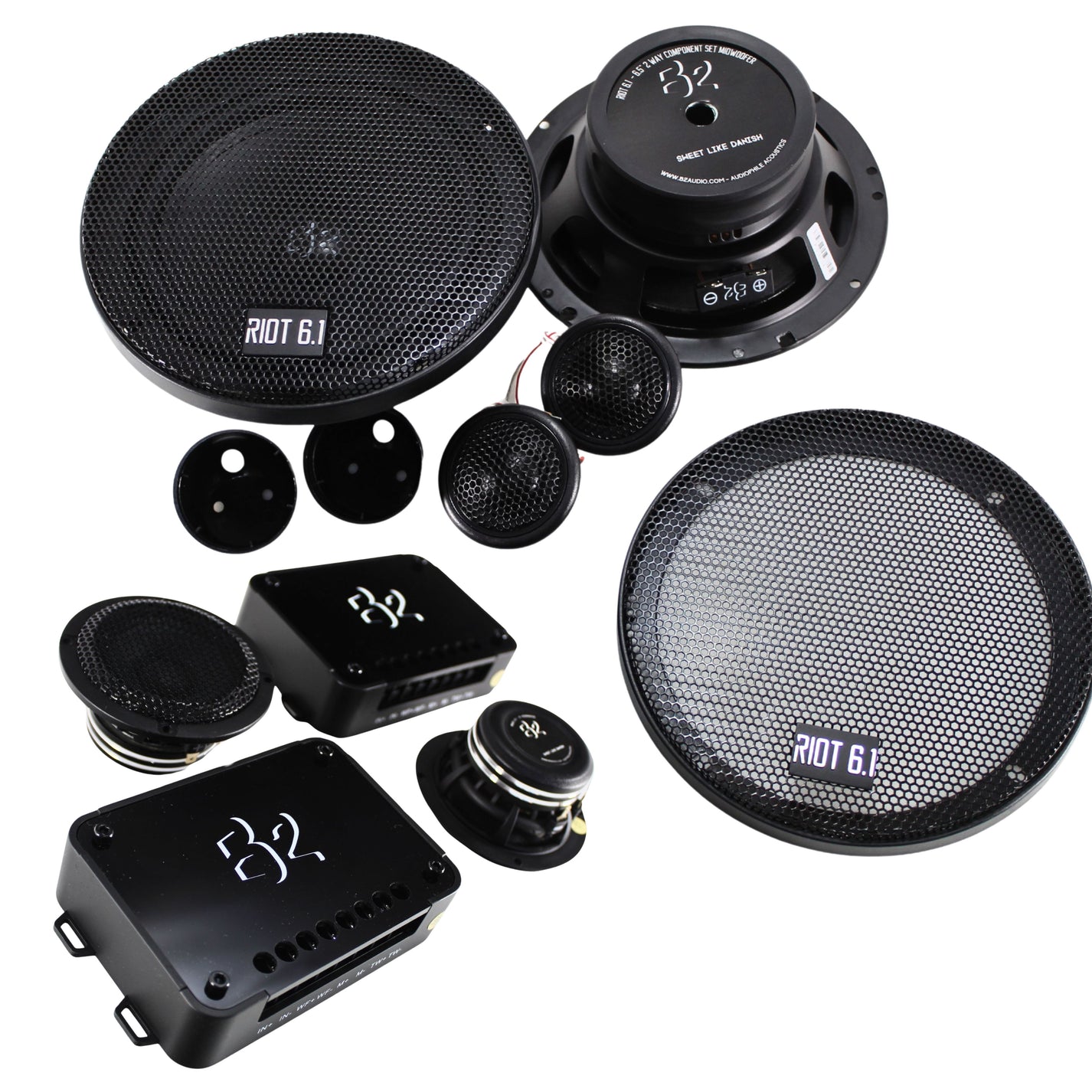 RIOT 6.5" 3-Way Component Set with 3" Mids & Tweeters |B2 Audio USA
